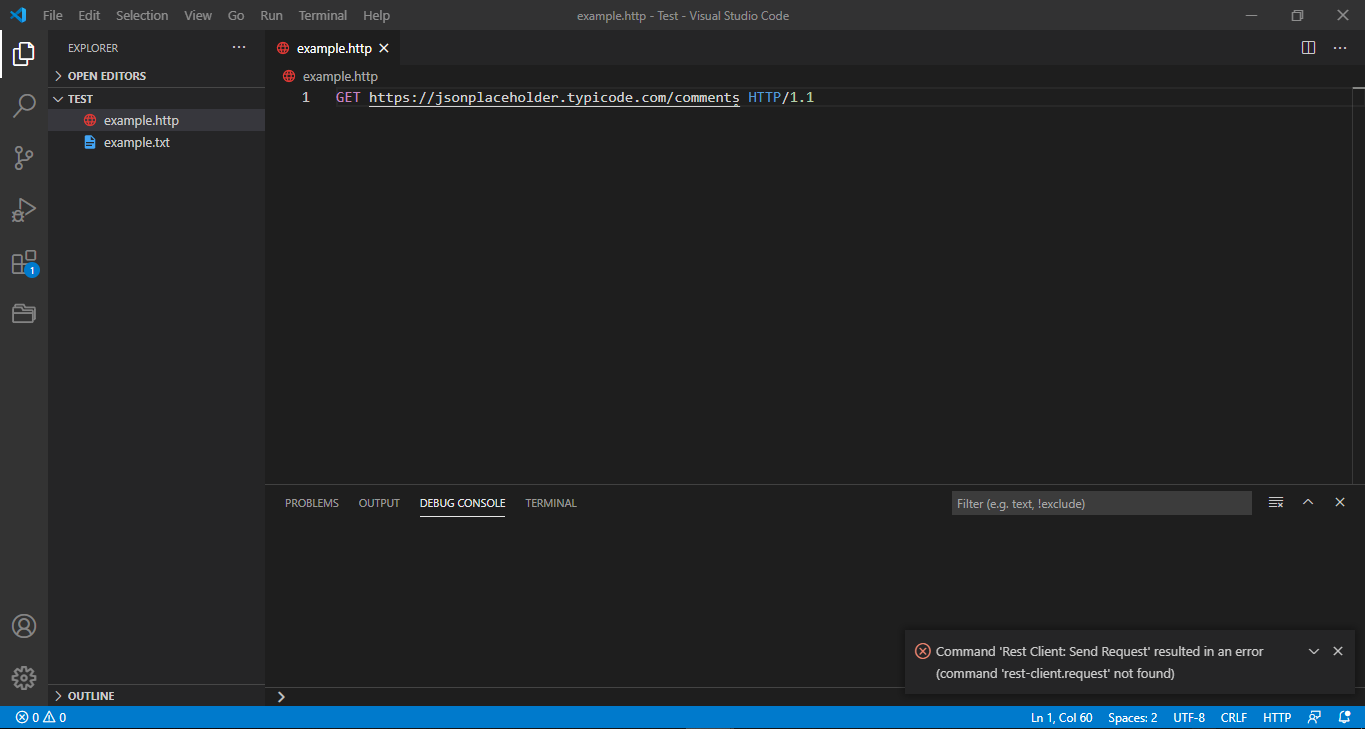 WARN: command 'rest-client.request' not found · Issue #168 · Huachao/vscode-restclient · GitHub