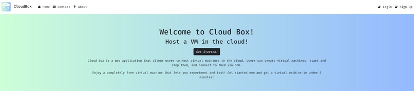 GitHub - Bwc9876/CloudBox: Deploy and Use Cloud VMs. Technica 2023 Project