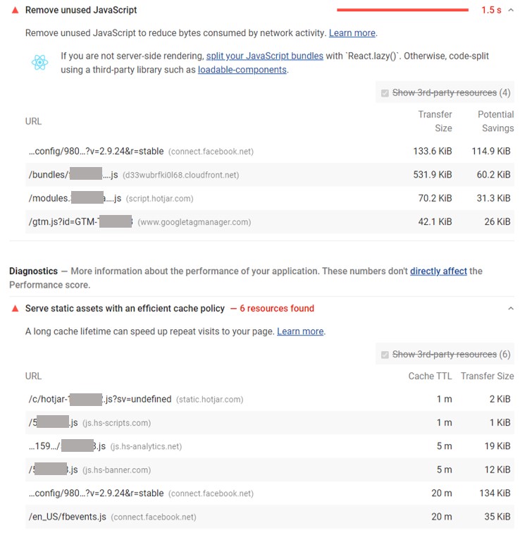 Gatsby/Netlify Remove Unused JS + Cache Policy · Issue #11378 · GoogleChrome/lighthouse · GitHub