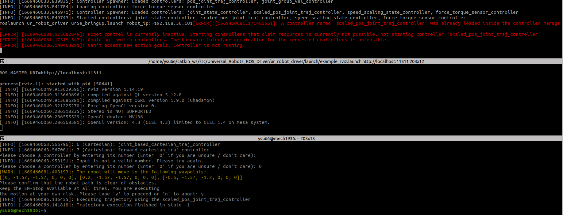 Error while launching moveit with real UR5e robot and ROS noetic · Issue #589 · UniversalRobots ...