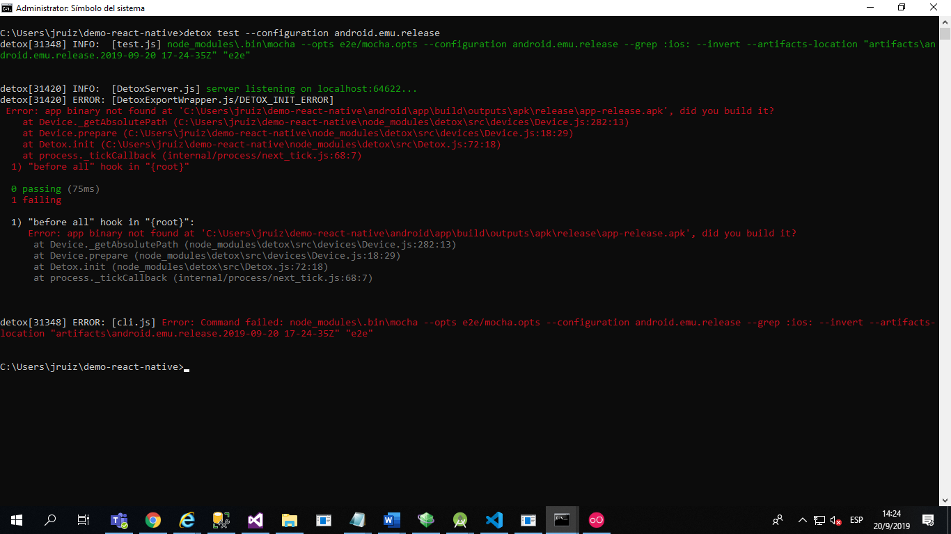 Error: Cannot determine which configuration to use. Use --configuration android.emu.release ...