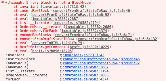 插入图片报错: block is not a BlockNode · Issue #122 · margox/braft-editor · GitHub
