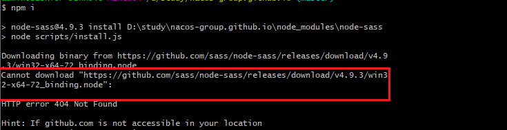run npm i failed. · Issue #181 · nacos-group/nacos-group.github.io · GitHub