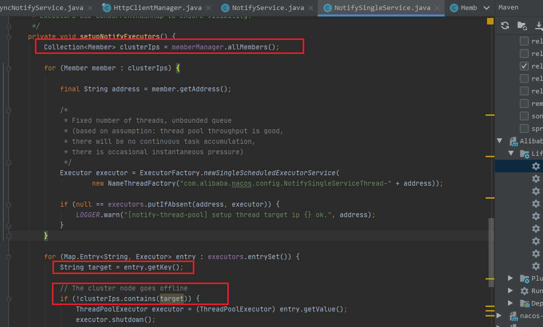 The compare in NotifySingleService always return true. · Issue #5585 · alibaba/nacos · GitHub