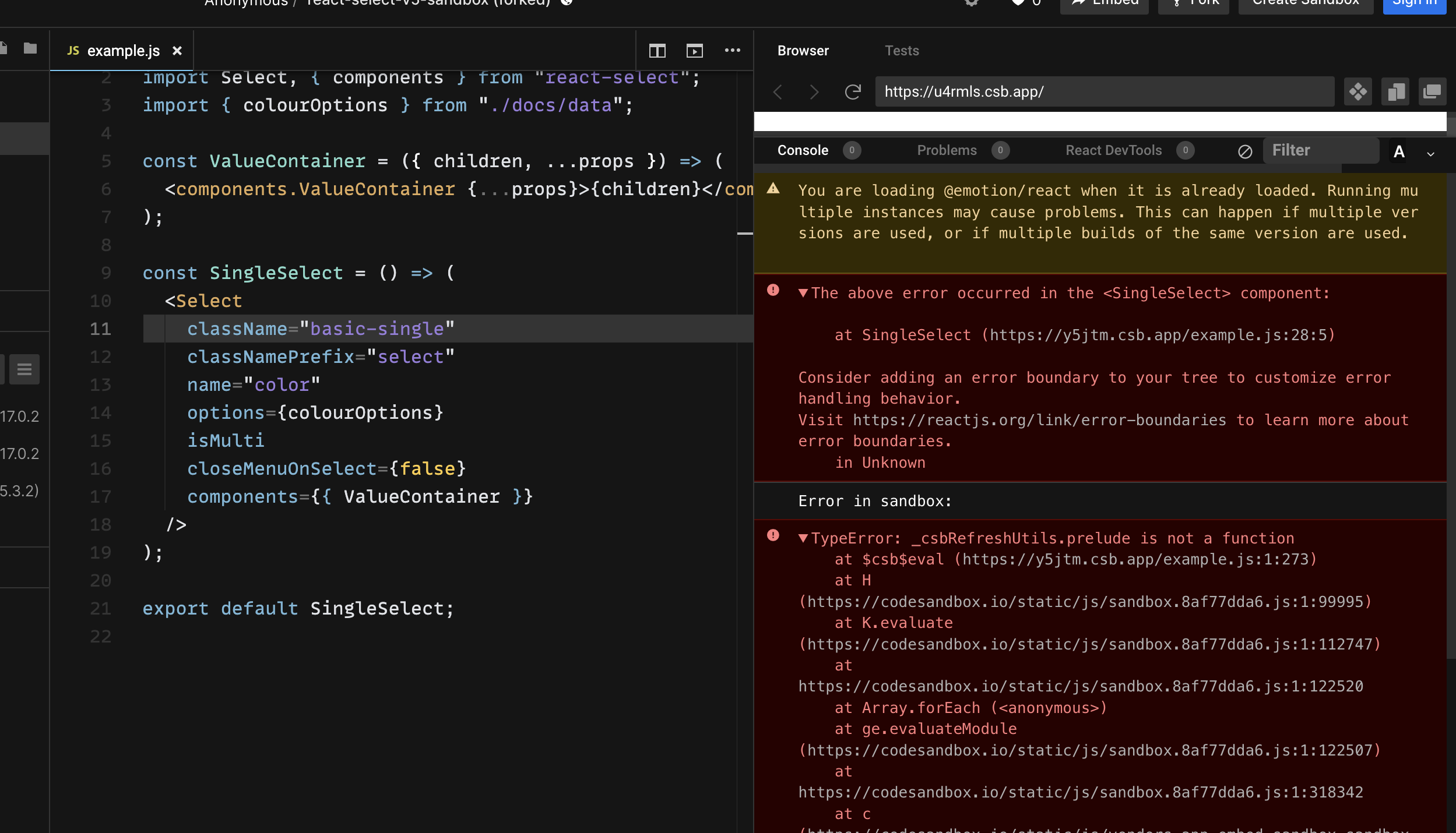 Closemenuonselect Doesn T Work · Issue 5192 · Jedwatson React Select · Github