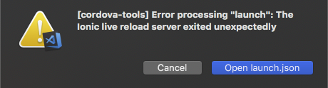 Cannot run on emulator with ionicLiveReload: true · Issue #492 · microsoft/vscode-cordova · GitHub