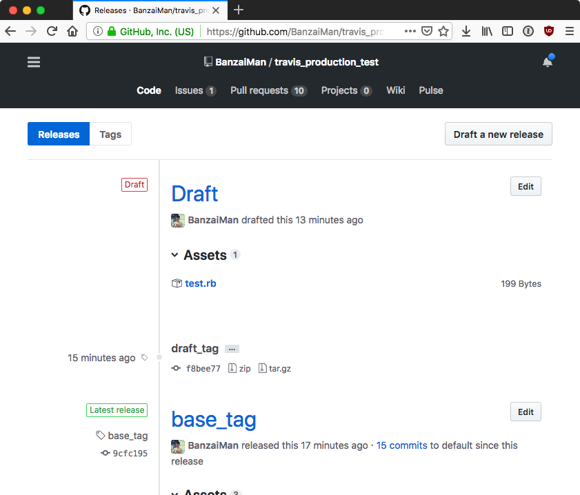 Creating draft GitHub releases breaks tag tying · Issue #914 · travis ...