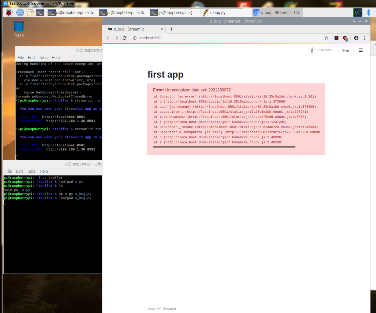 line_chart crashes on update · Issue #253 · streamlit/streamlit · GitHub