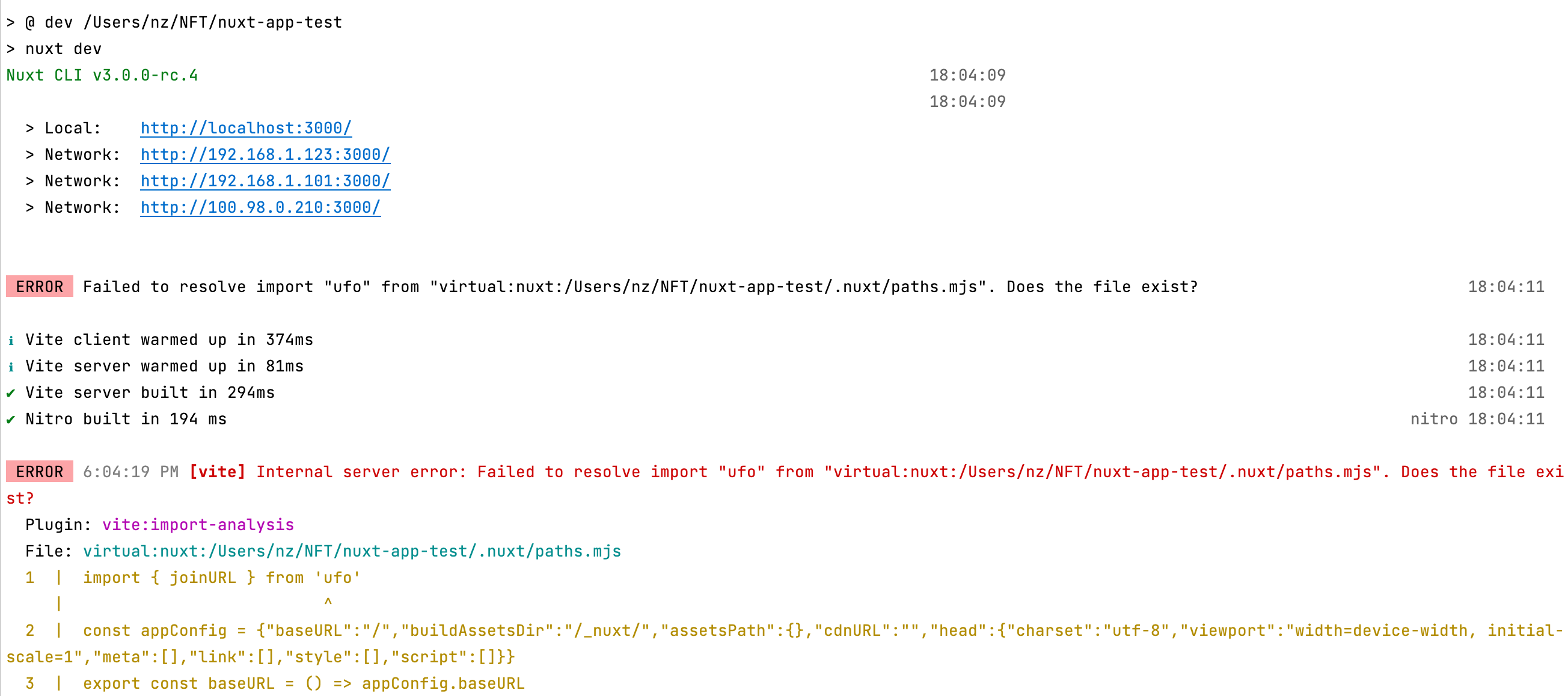 `nuxi dev` does not work properly · Issue #13698 · nuxt/nuxt · GitHub