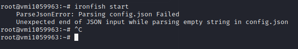 Fresh ironfish install giving Unexpected end of JSON input · Issue #2443 · iron-fish/ironfish ...