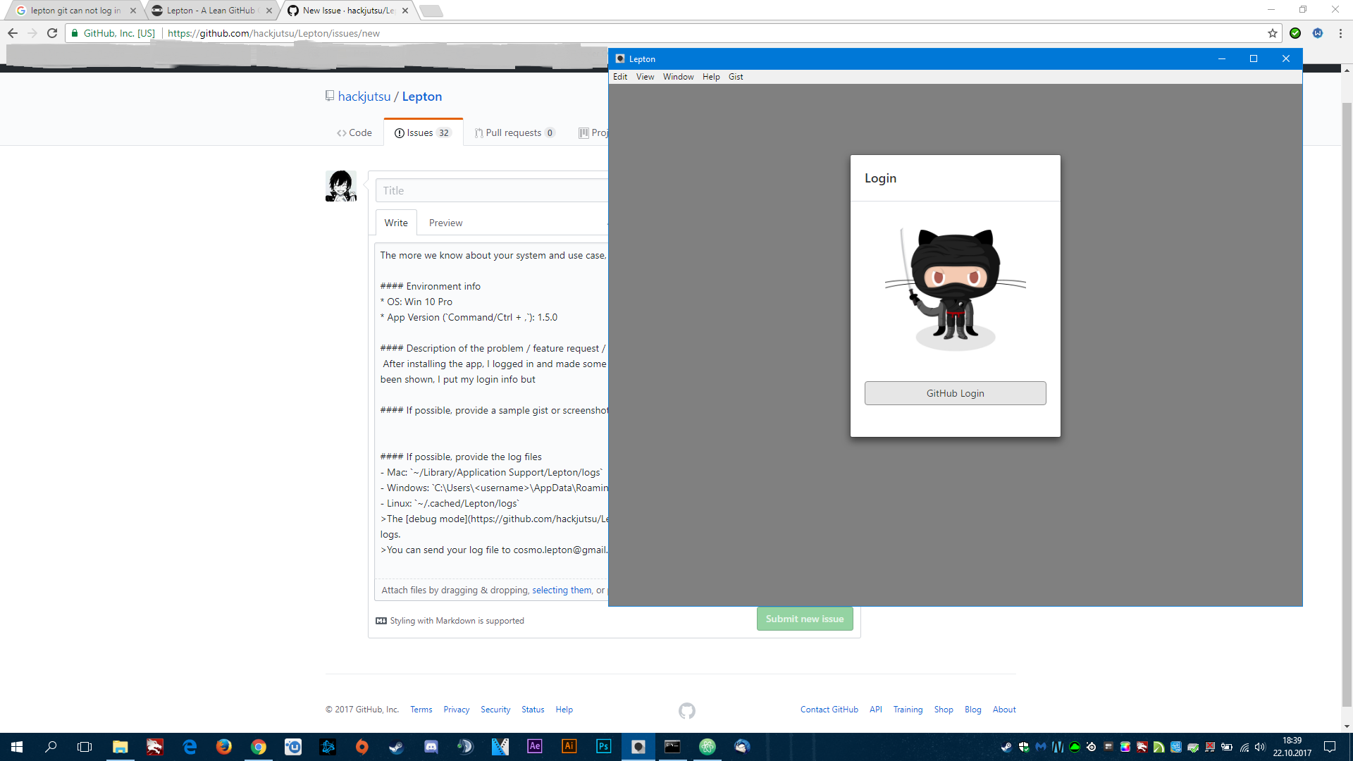 Login failure on Win10 · Issue #234 · hackjutsu/Lepton · GitHub