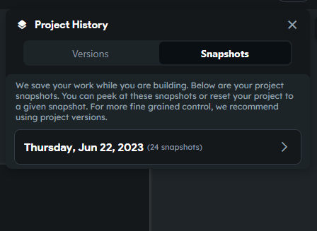 Missing snapshots. Lost a days work. · Issue #1036 · FlutterFlow/flutterflow-issues · GitHub
