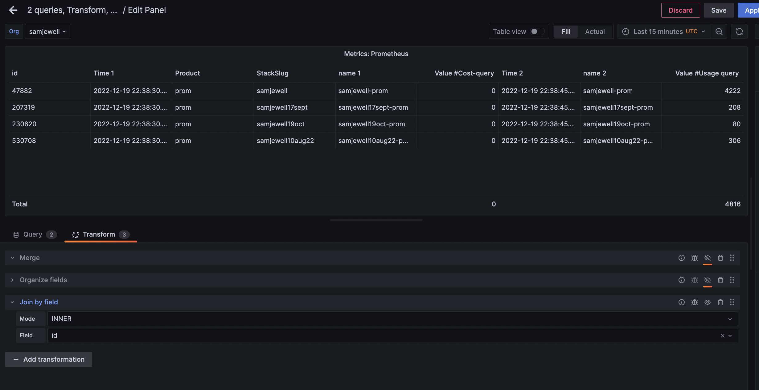 Merge transformation is flakey & sometimes fails: Prometheus datasource · Issue #59124 · grafana ...