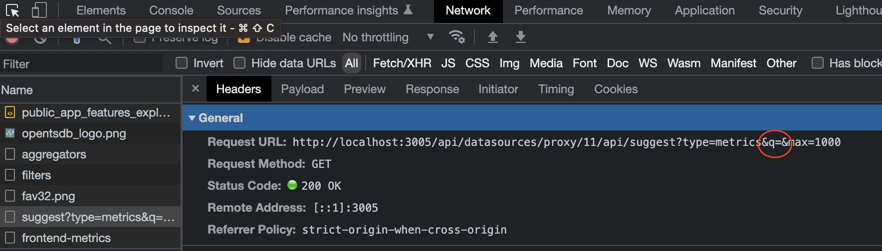 OpenTSDB: Metric autocompletion is not more working with 9.3.1 · Issue #60350 · grafana/grafana ...