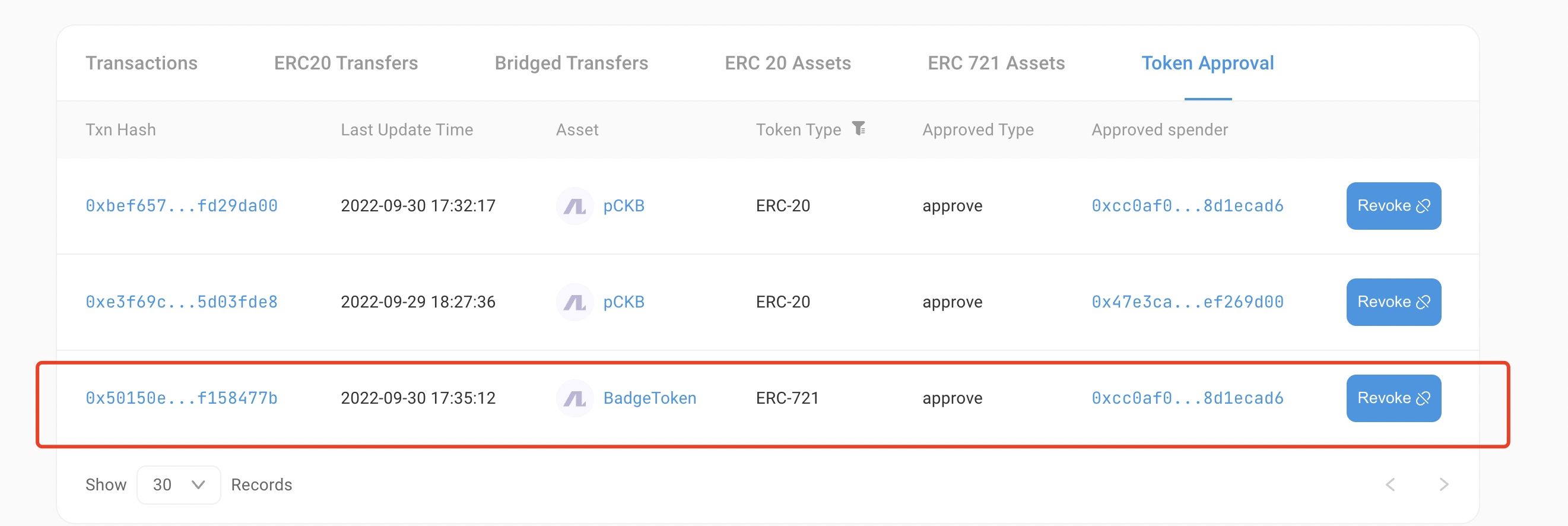 Approved ERC721 transactions cannot be revoked. · Issue #1030 · Magickbase/godwoken_explorer ...