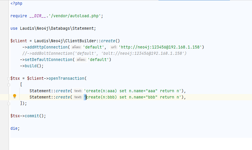 http协议不能创建修改数据，bolt协议可以，这是什么引起的 · Issue #49 · neo4j-php/neo4j-php-client · GitHub