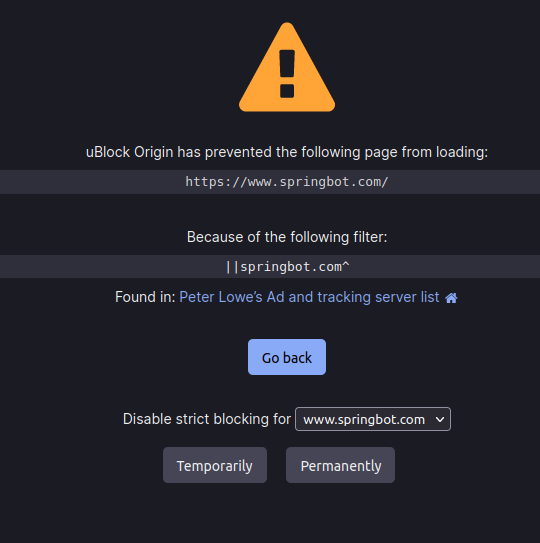 My domain is being blocked by your block list · Issue #14531 · uBlockOrigin/uAssets · GitHub