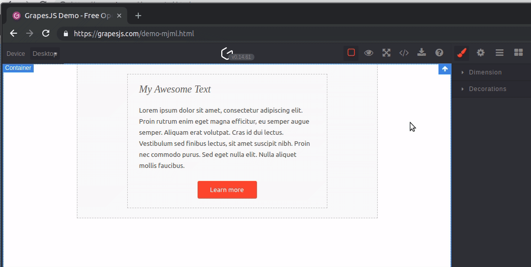 background image not remove · Issue #86 · GrapesJS/mjml · GitHub