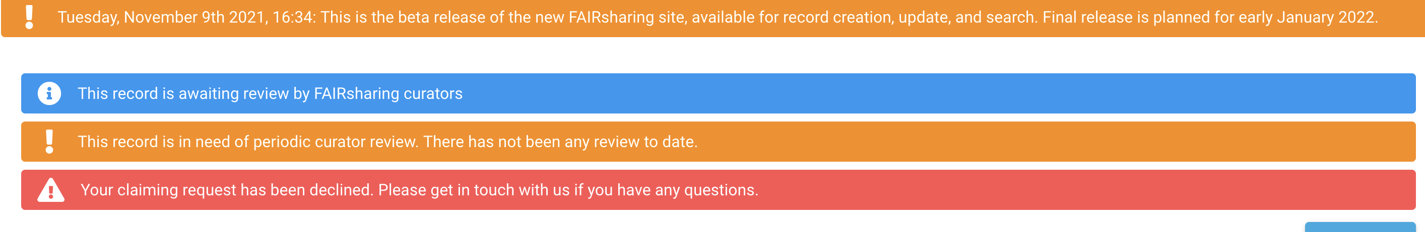 Maintained collections display persistent "maintenance request approved" message · Issue #1457 ...
