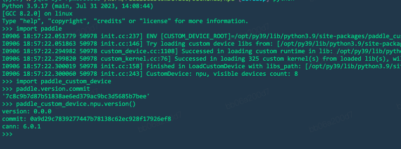 [NPU]PaddleCustomDevice编译安装后import paddle失败 · Issue #783 · PaddlePaddle/PaddleCustomDevice · GitHub