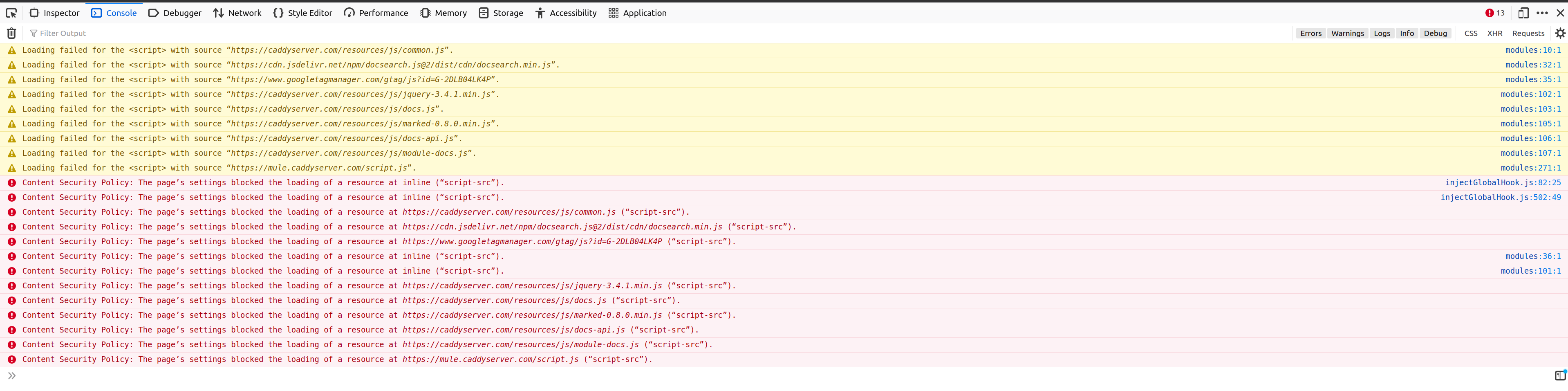 Empty page in docs in Firefox browser · Issue #4067 · caddyserver/caddy · GitHub