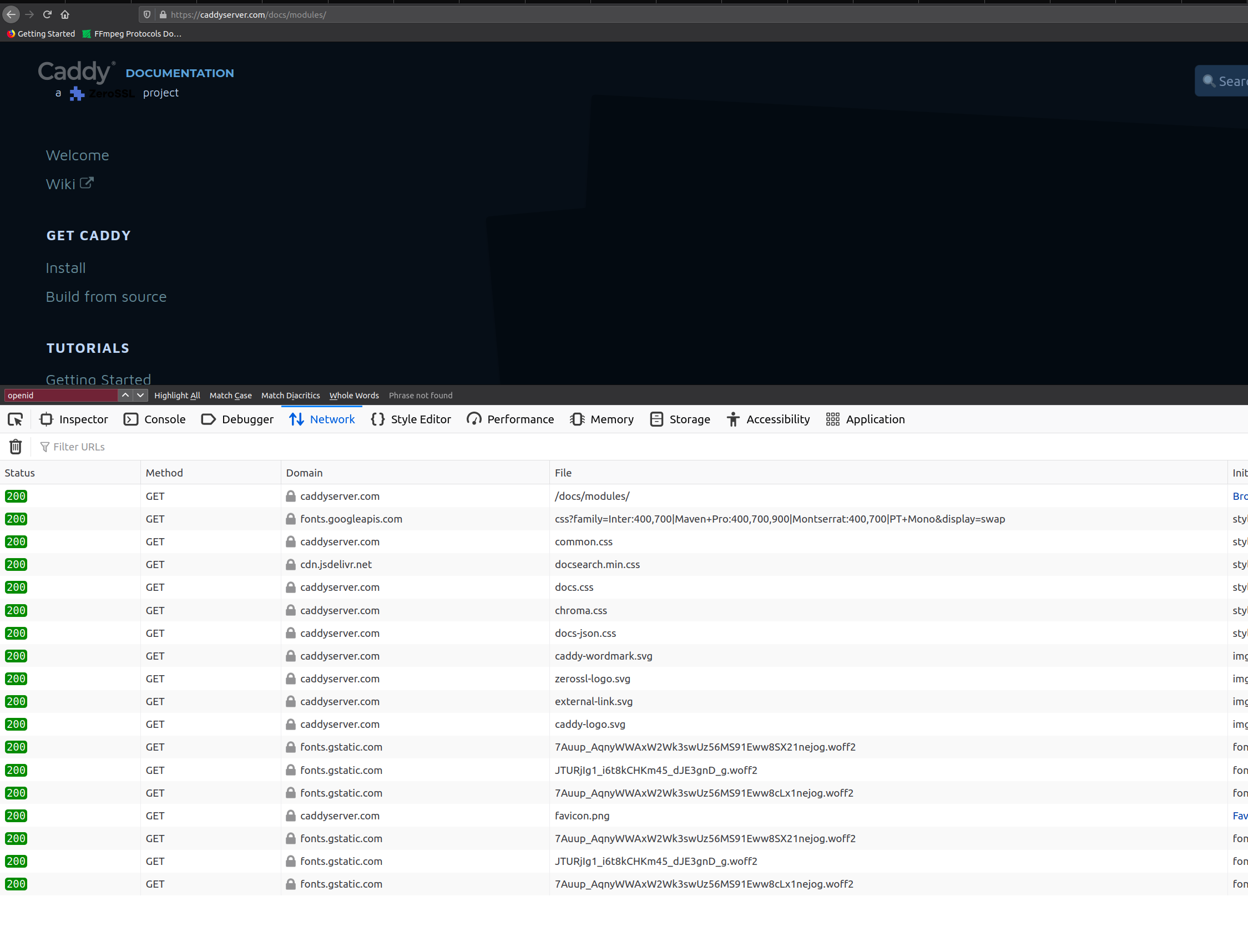Empty page in docs in Firefox browser · Issue #4067 · caddyserver/caddy · GitHub