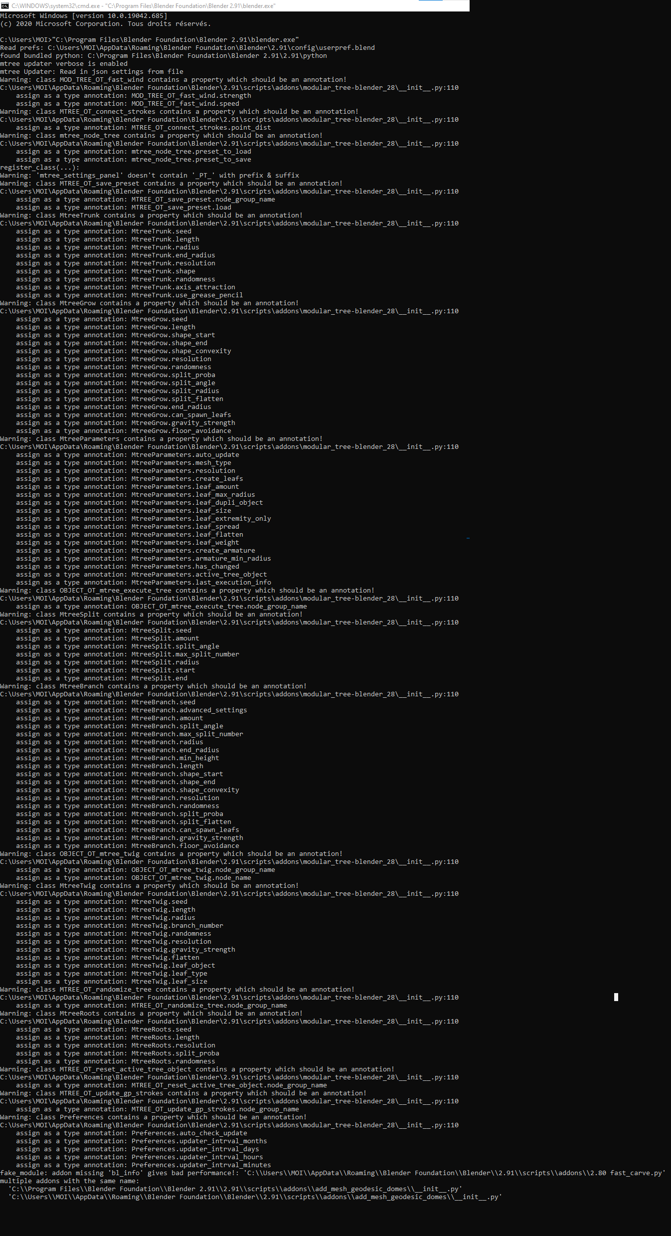 Warnings with blender 2.91 · Issue #241 · MaximeHerpin/modular_tree · GitHub