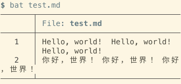 Wrapping characters spanning multiple print-width · Issue #787 · sharkdp/bat · GitHub