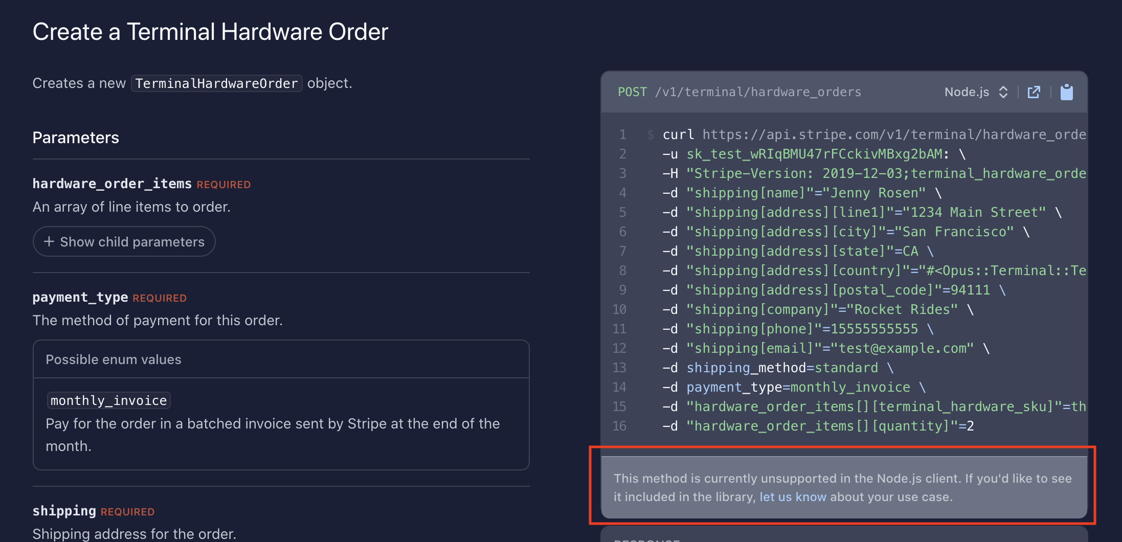 Feature request: Support Terminal Hardware Orders · Issue #914 · stripe ...