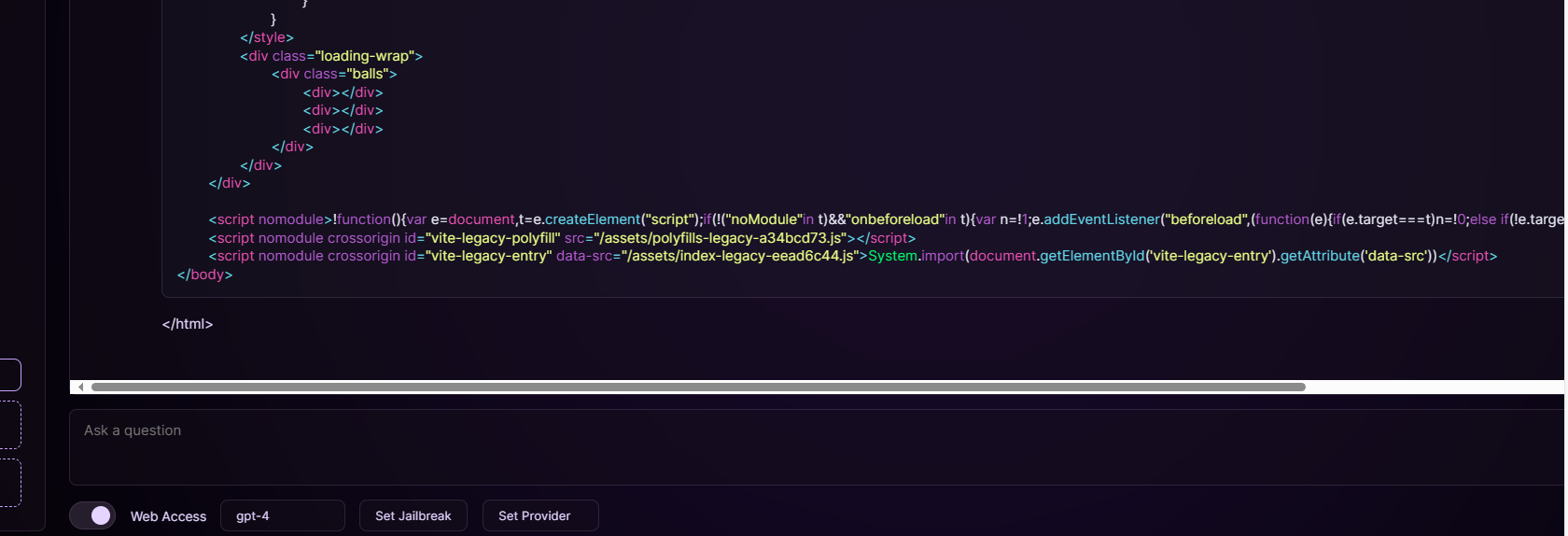 ChatCompletion returns html · Issue #1049 · xtekky/gpt4free · GitHub