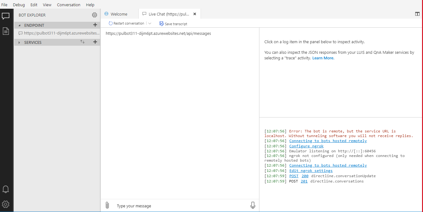 Virtual Assistant Not Working In Test In Web Chat Or In Direct Line Speech · Issue 3592