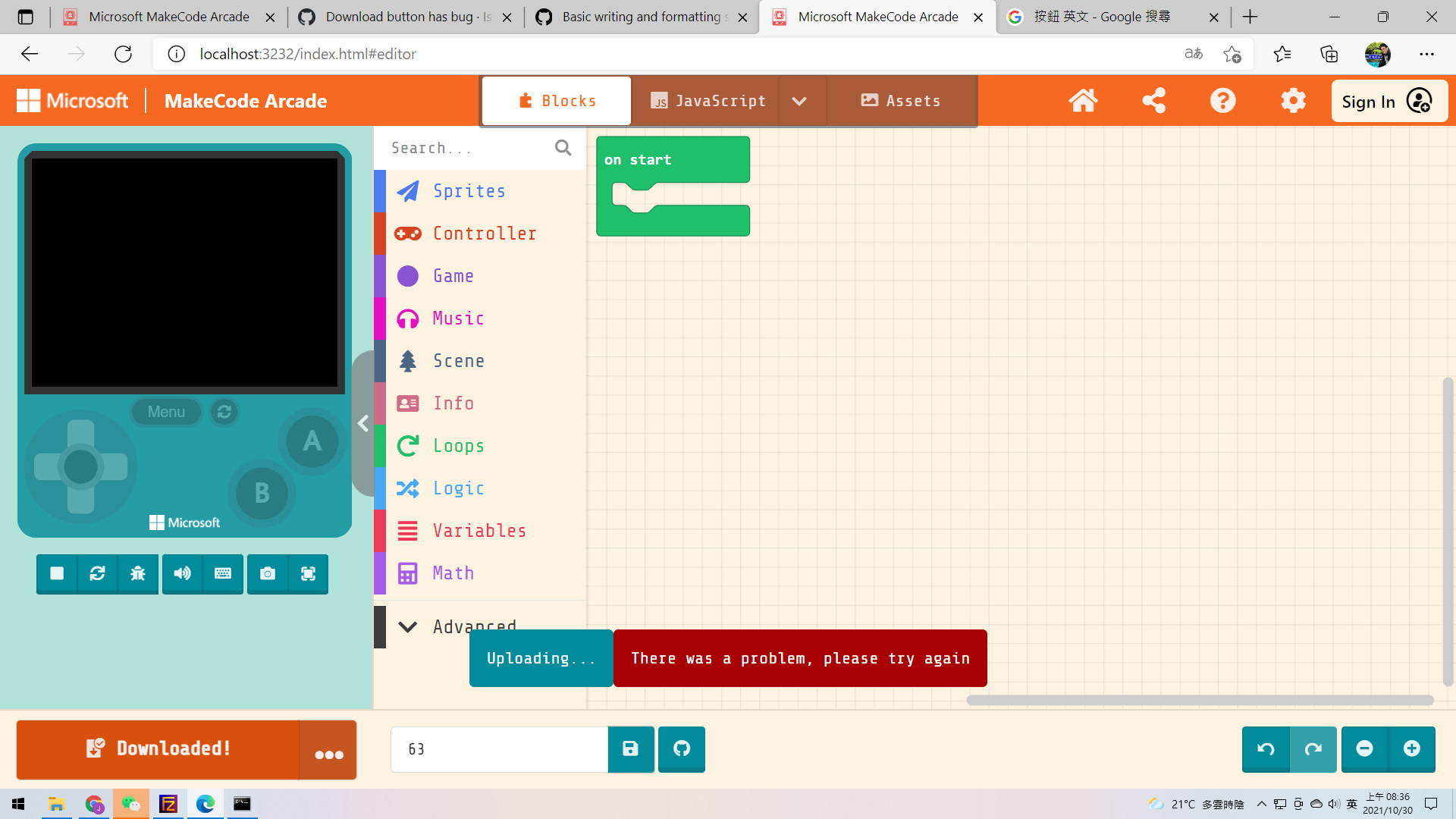 Download button has bug · Issue #4507 · microsoft/pxt-arcade · GitHub