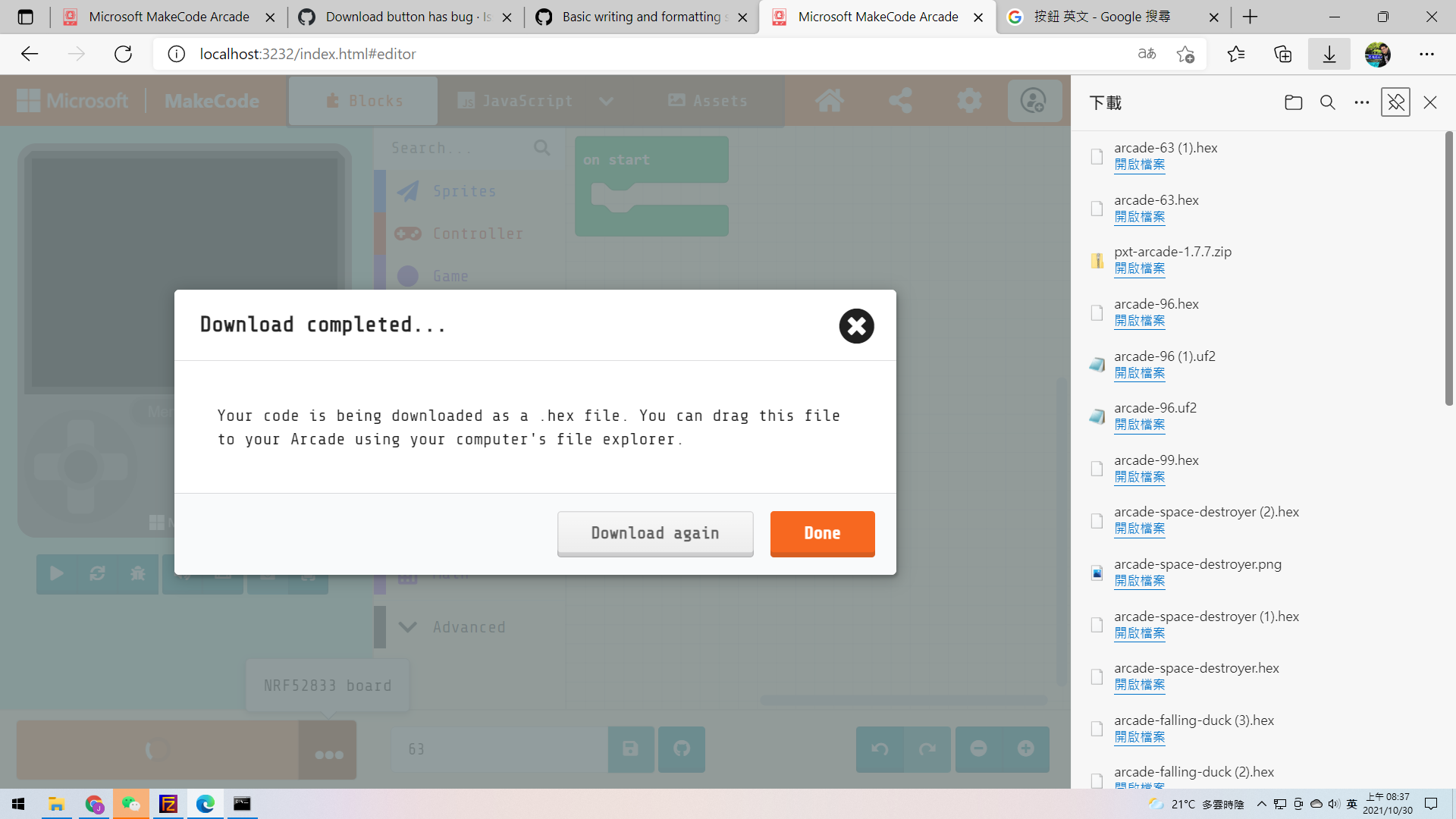 Download Button Has Bug · Issue 4507 · Microsoft Pxt Arcade · Github