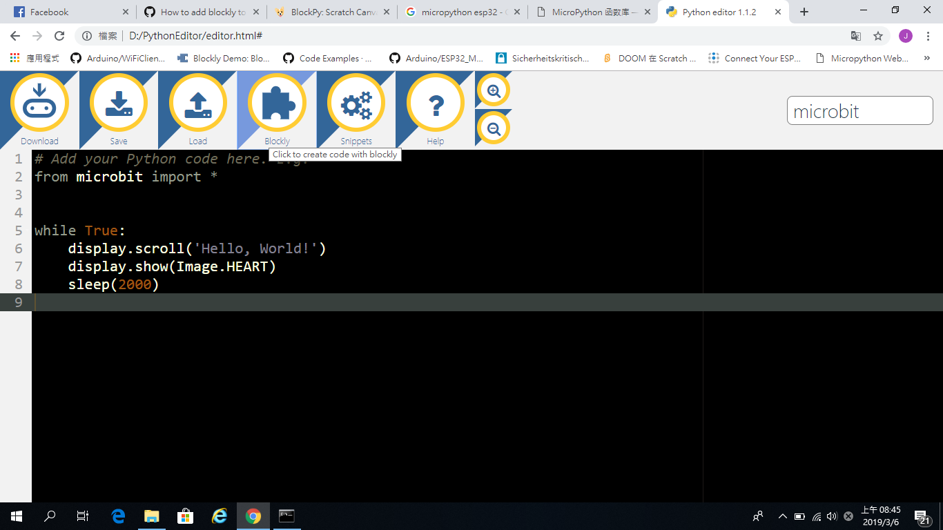 How to add blockly to new branch. · Issue #103 · bbcmicrobit/PythonEditor · GitHub
