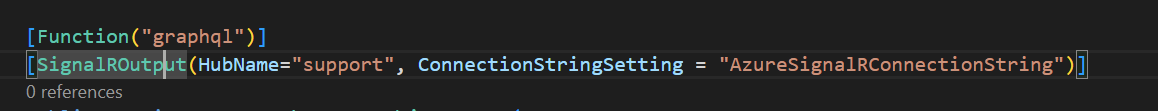 Microsoft.Azure.Functions.Worker.Extensions.SignalRService : Value cannot be null. (Parameter ...