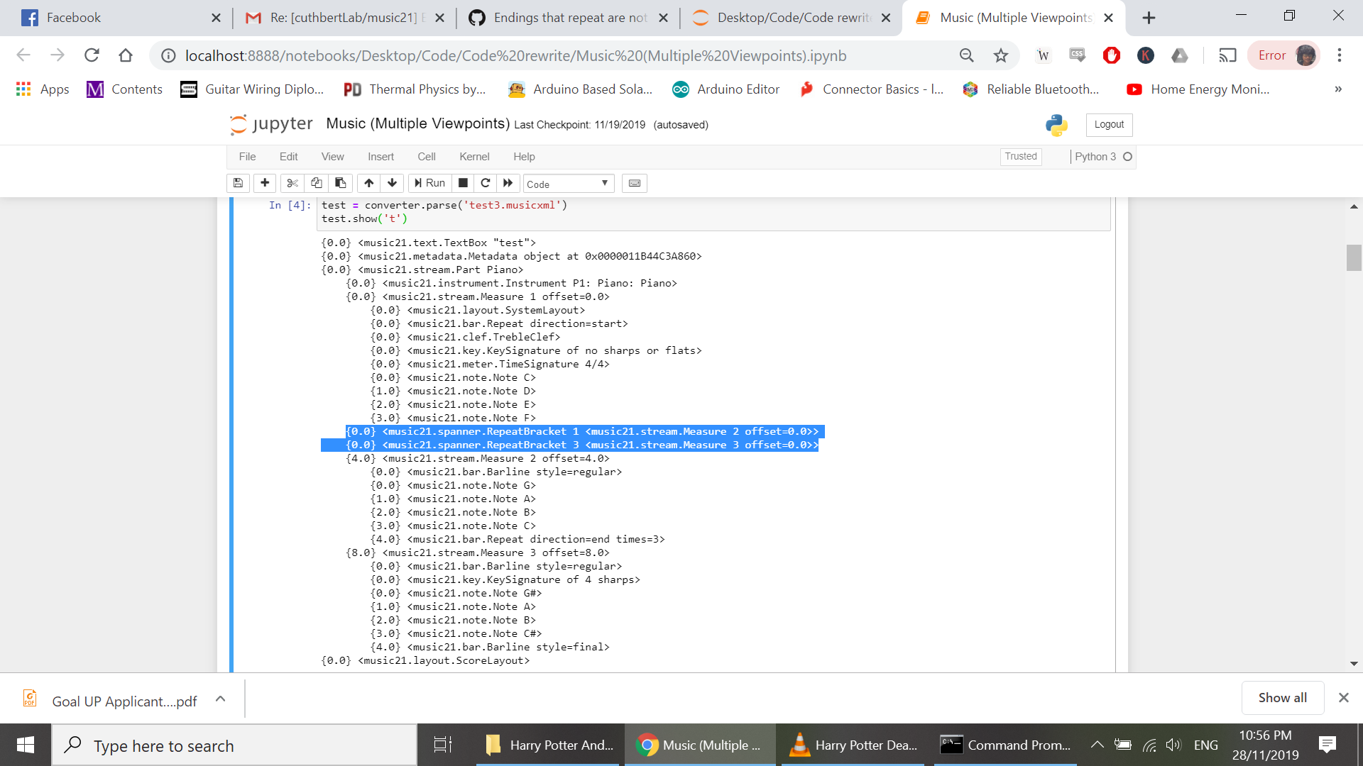 Endings that repeat are not parsed correctly. · Issue #490 · cuthbertLab/music21 · GitHub