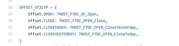 vnpy/vnpy/gateway/ctp/ctp_gateway.py中的字典OFFSET_VT2CTP配置不正确 · Issue #1418 · vnpy/vnpy · GitHub