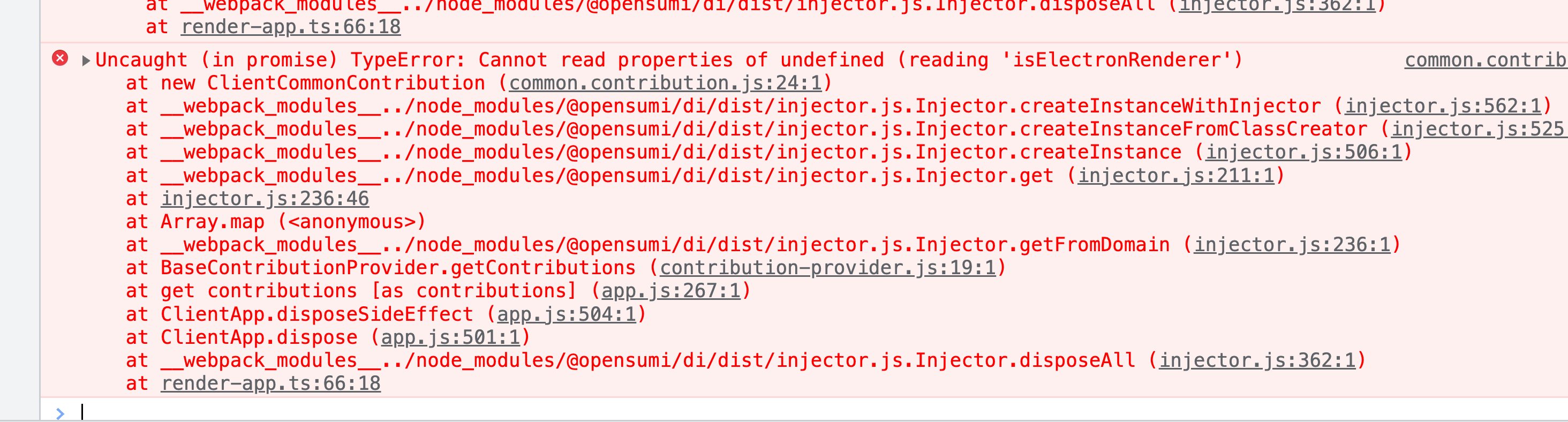 [BUG] app.dipose() 没有卸载 app · Issue #2452 · opensumi/core · GitHub