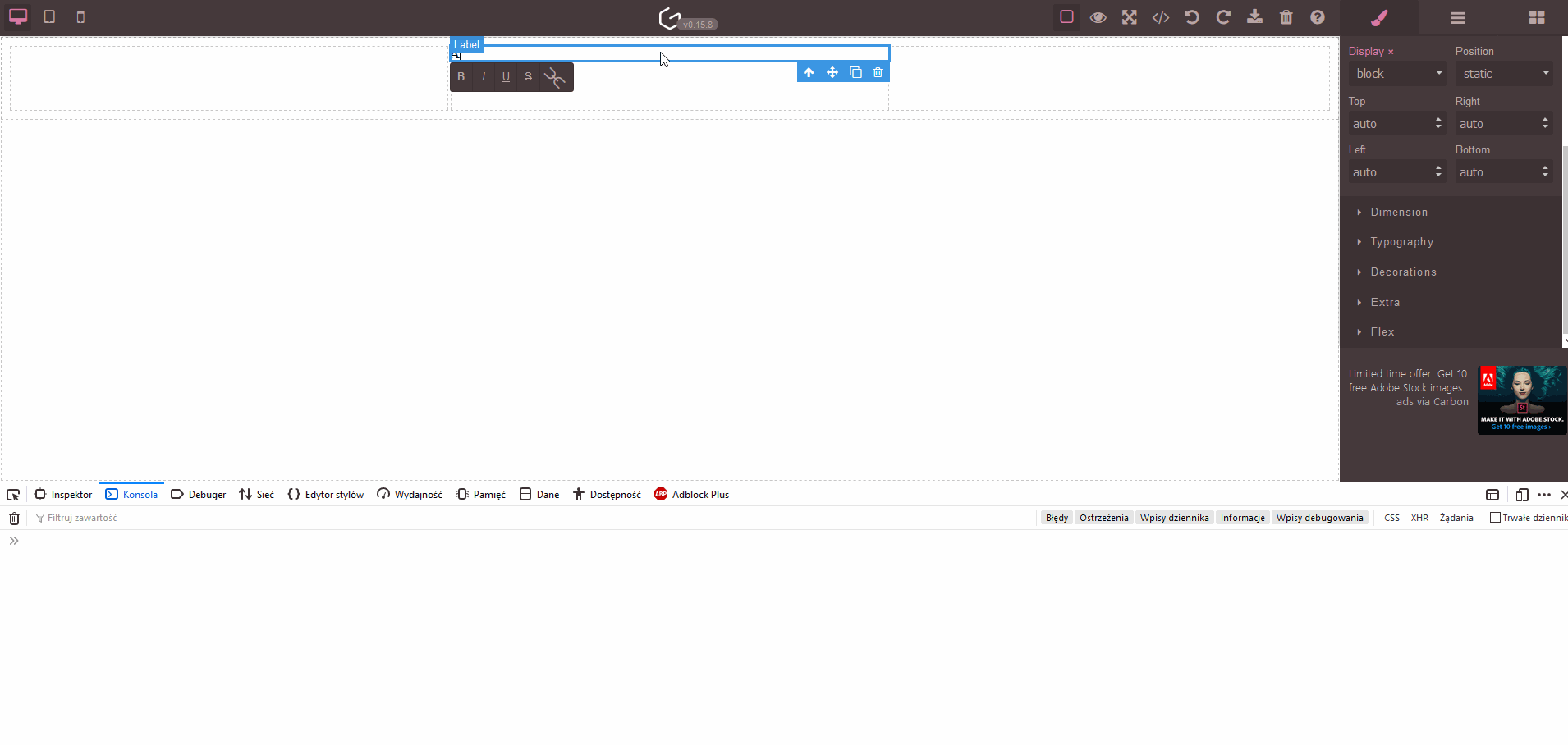 [BUG] Can not edit label in Firefox browser · Issue #2332 · GrapesJS ...