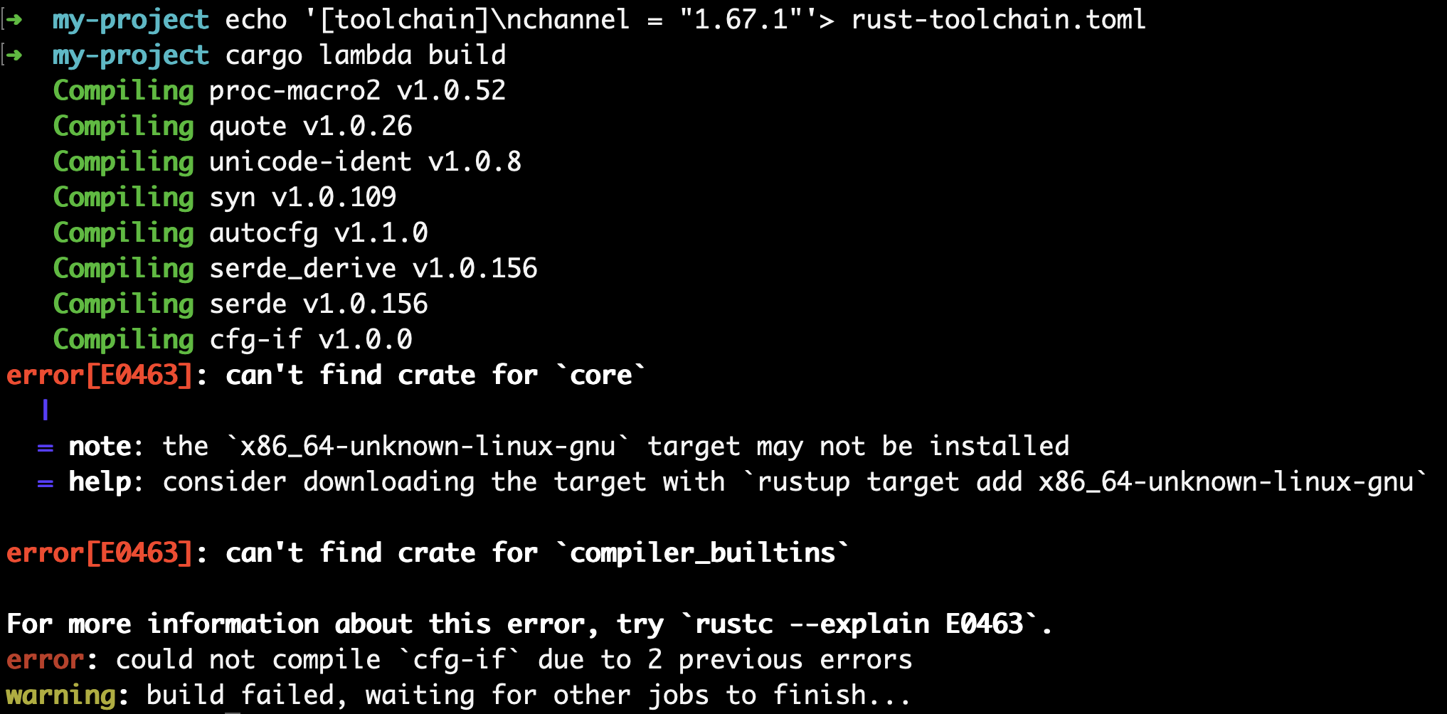 Support rust-toolchain.toml file · Issue #405 · cargo-lambda/cargo-lambda · GitHub