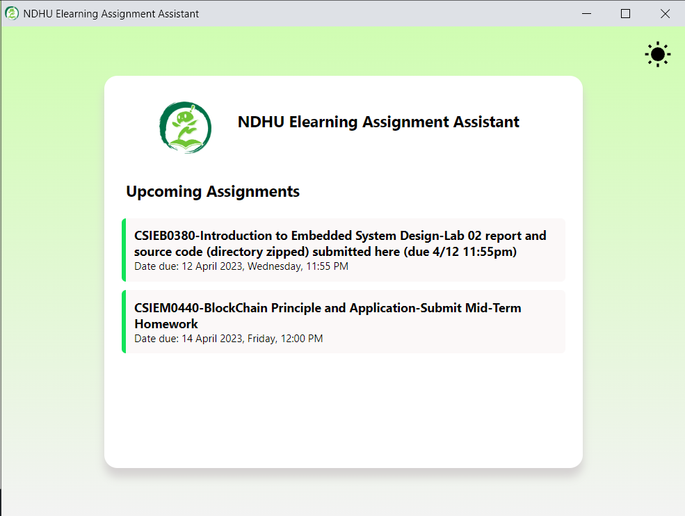 GitHub - Ake3m/Elearn-Assist: An extension to work with NDHU Elearning to track assignments.