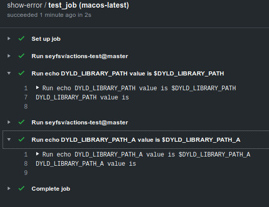 core.exportVariable does not set variable LD_LIBRARY_PATH value on MacOS · Issue #317 · actions ...