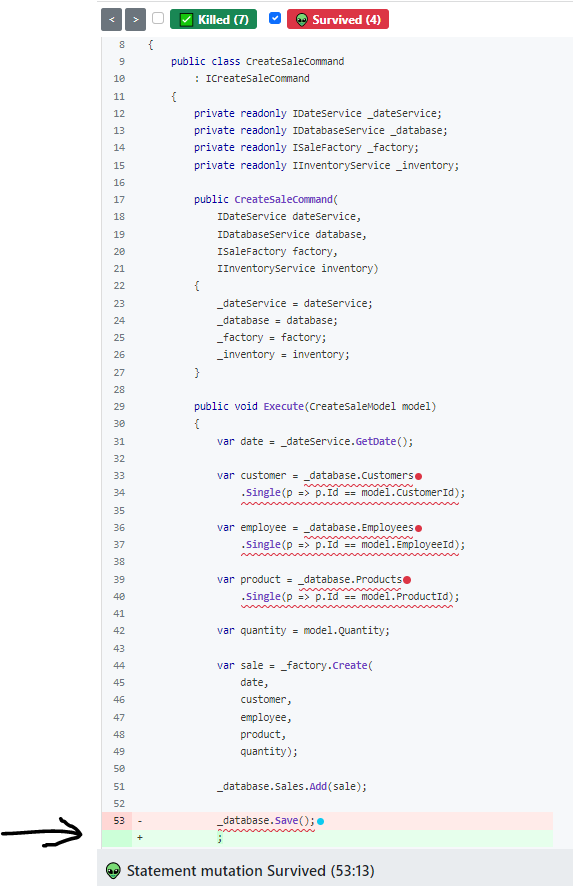 Mutant survives wrongly on a .NET 4.8 solution · Issue #2245 · stryker ...