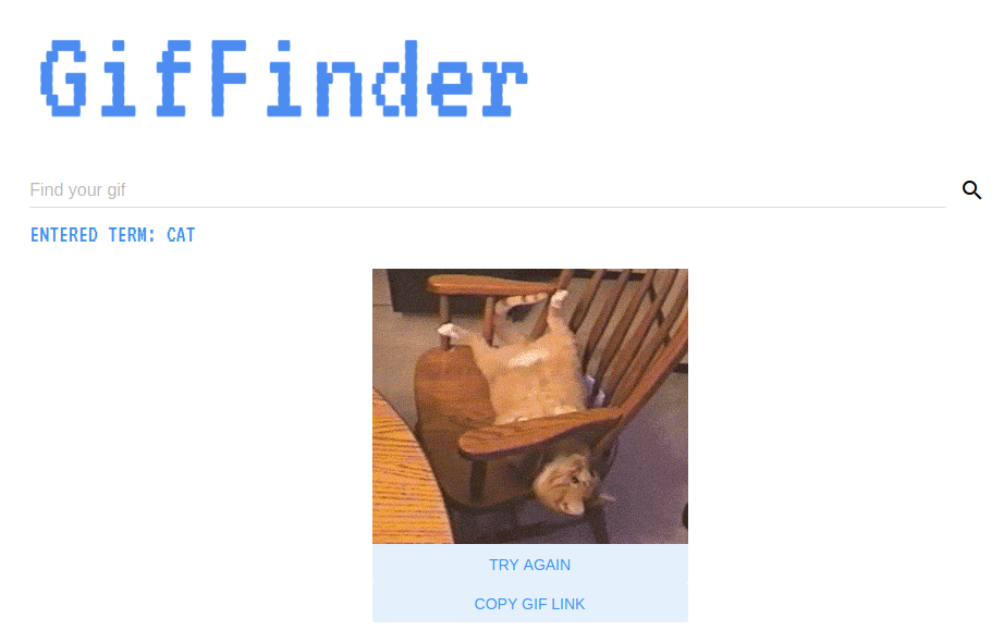 GitHub - TamaraMarr/gif-finder: Generates a random gif based on an ...