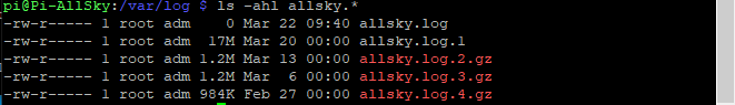 Log Files · Issue #1085 · AllskyTeam/allsky · GitHub