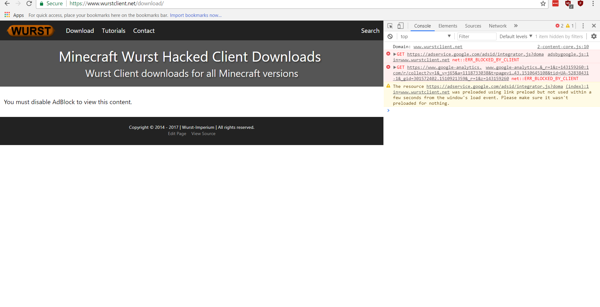 wurstclient.net · Issue #707 · jspenguin2017/uBlockProtector · GitHub