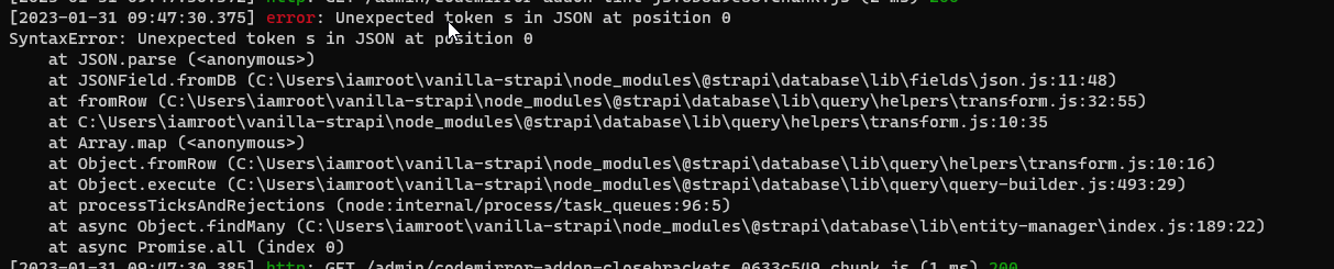 Bad JSON data breaks API and admin dashboard · Issue #15496 · strapi/strapi · GitHub