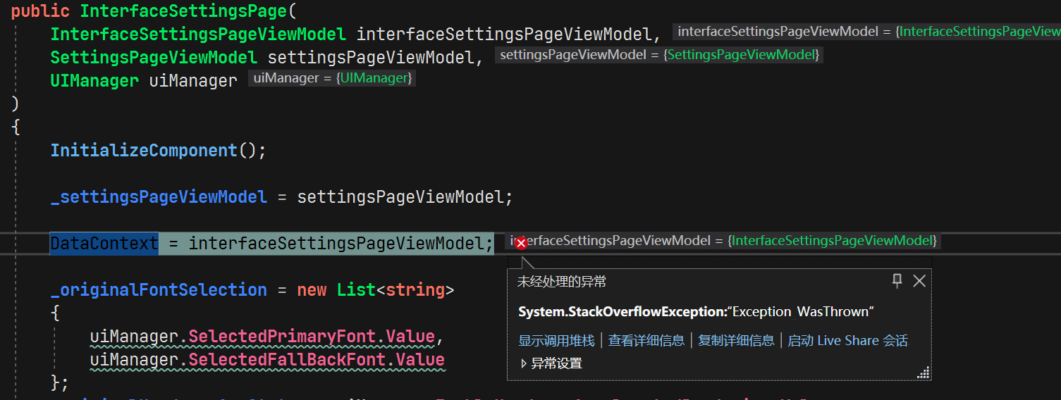 Stackoverflowexception Throws When Setting Datacontext · Issue 8729