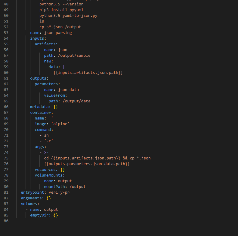 Passing output parameter json data from previous step to next step input · argoproj argo ...