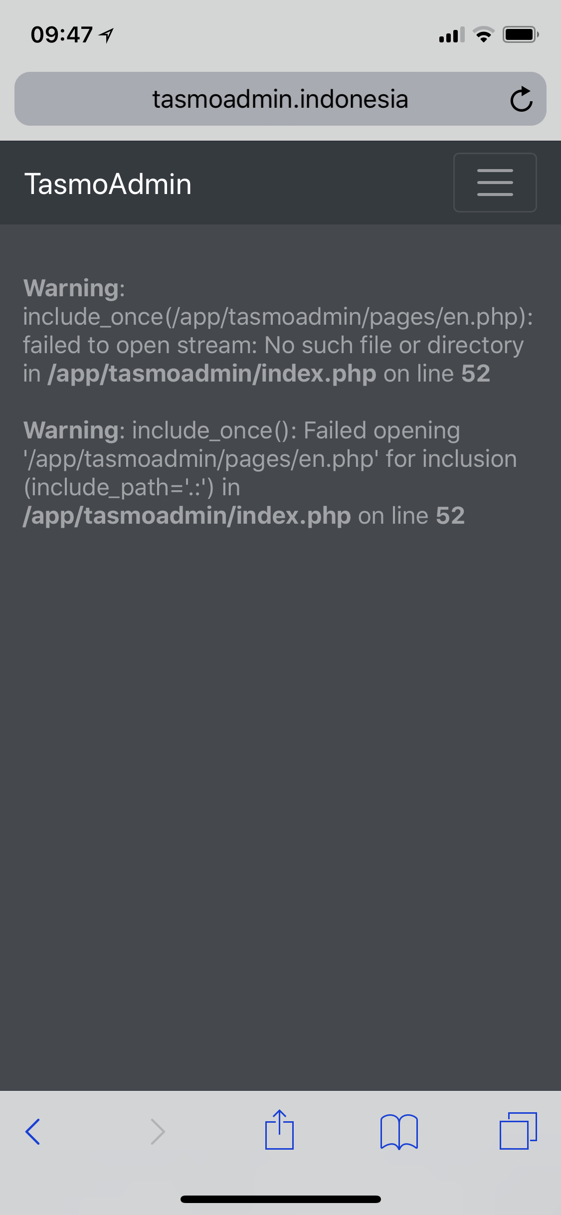Change language on iPhone -> Warning · Issue #109 · TasmoAdmin/TasmoAdmin · GitHub